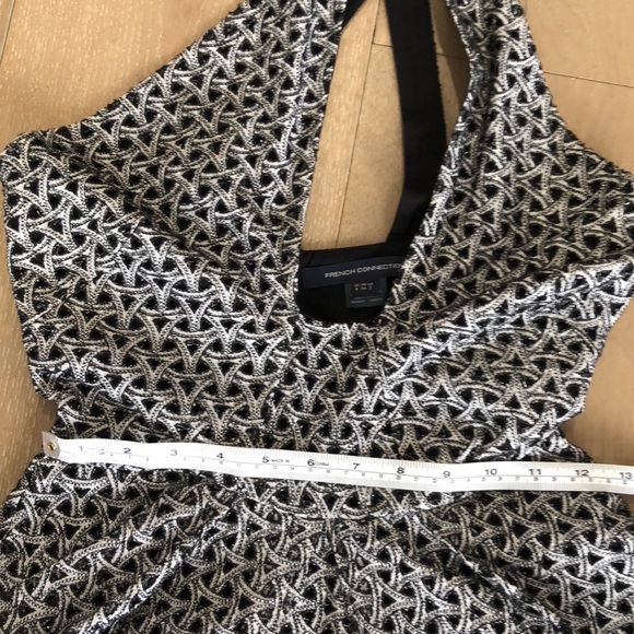 French Connection | Dresses | Black Silver French Connection Halter ...
